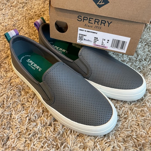 Sperry | Shoes | New Sperry Gray Slip Ons | Poshmark